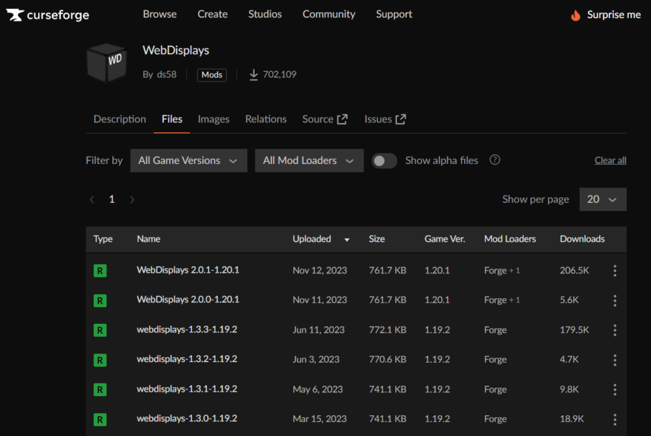 マイクラでウェブを楽しむ！Web Displays Modの使い方と導入方法 | ModFrontier【Minecraft】