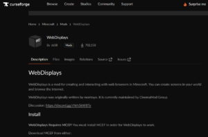 マイクラでウェブを楽しむ！Web Displays Modの使い方と導入方法 | ModFrontier【Minecraft】